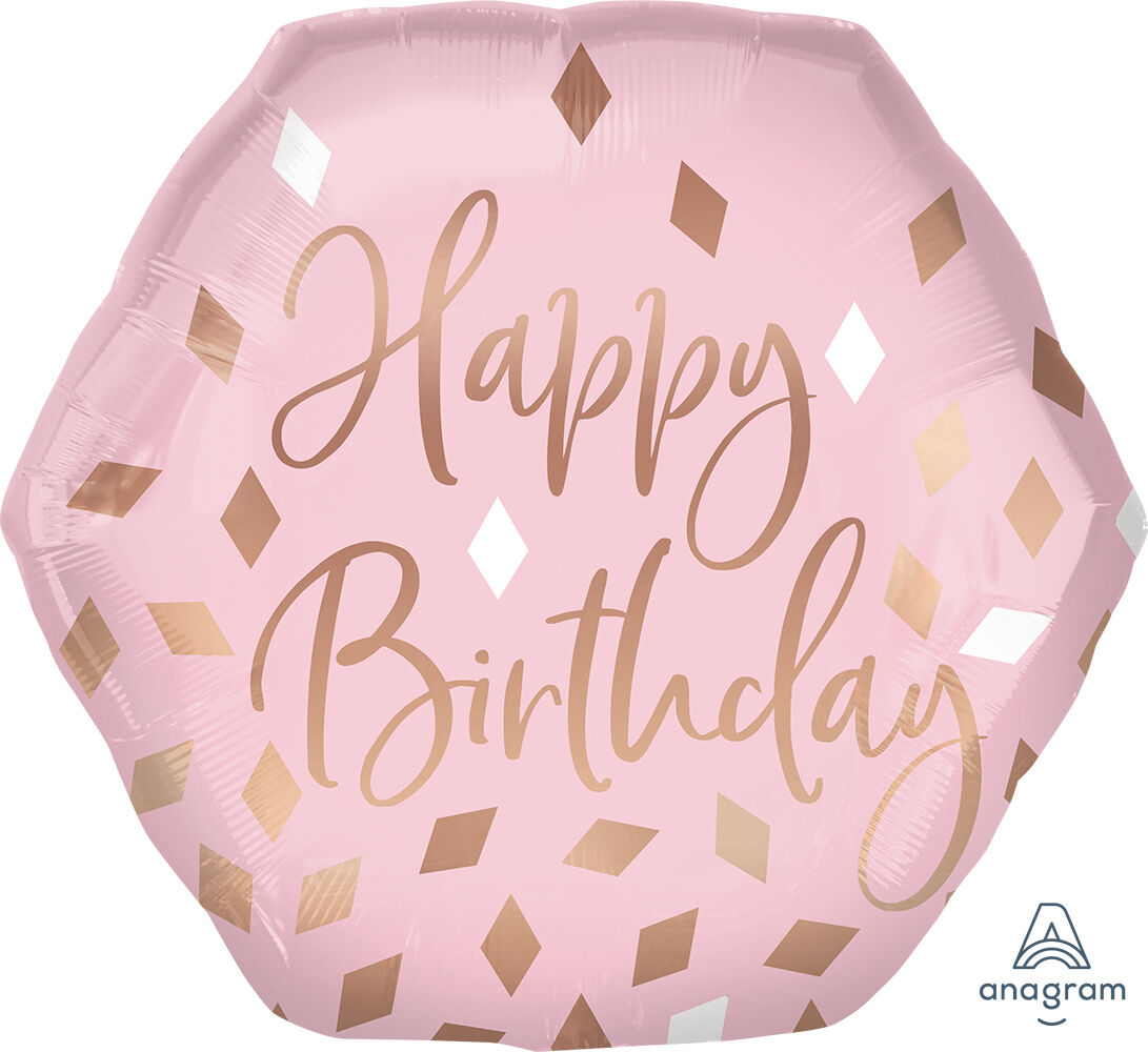 🎀 Blush Birthday Foil Balloon – 23" – Affordable Treasures CA